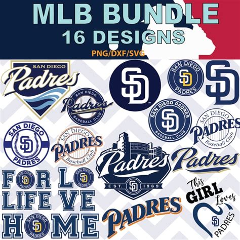San Diego Padres Svg San Diego Padres Bundle Baseball Teams Inspire