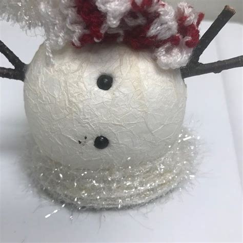 Styrofoam Snowman Christmas Decoration 4 Snowman Snowman Christmas