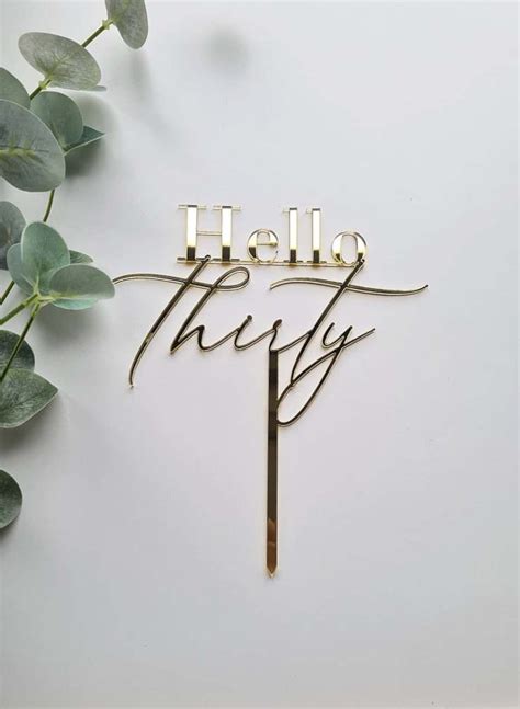 Single Layer Hello Cake Topper Aya Design