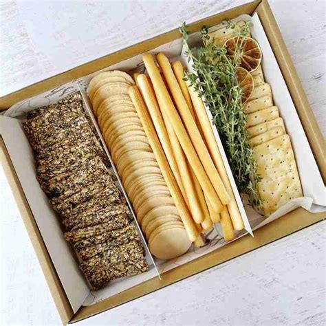 Assorted Gourmet Crackers Box Gluten Free Small Size 520g Lush Platters