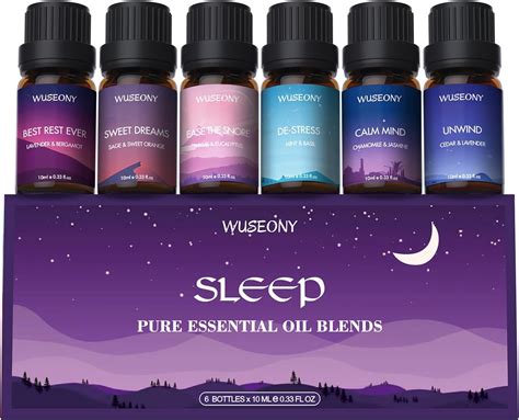 Wuseony Sleep Essential Oils Set For Diffusers For Home