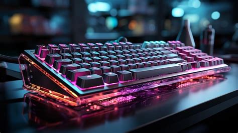 Premium Photo Black Computer Keyboard With Rgb Colors Isolated On