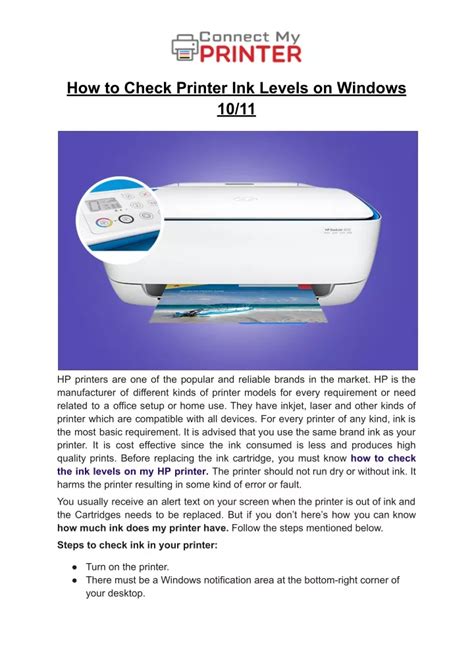 PPT How To Check Printer Ink Levels On Windows PowerPoint Presentation ID
