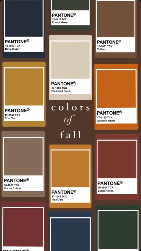 Colors Of Fall By Avabuggxo Fall Color Pallet Fall Wedding Colors