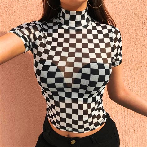 Free Shipping Checker Mesh Top · New Arrival · Online Store Powered By