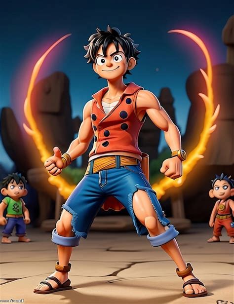 Premium Photo Luffy 3d Unleashed A Dynamic Pose Of The One Piece
