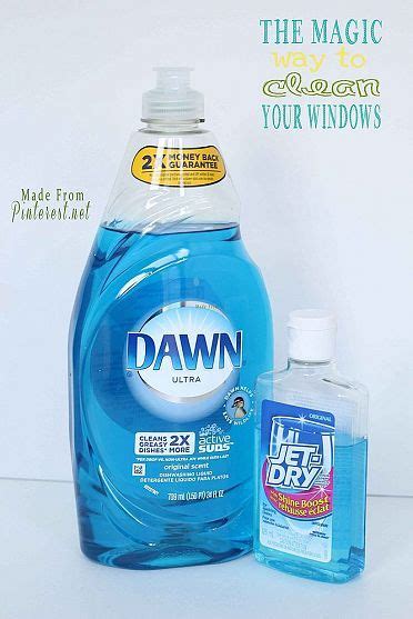 Streak Free Window Cleaner 1/2 gallon warm water 1 Tablespoon liquid ...