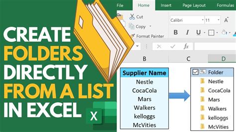 Instantly Create Folders Directly From Lists In Excel 📂 Youtube