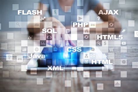 web development programming internet and technology concept stock