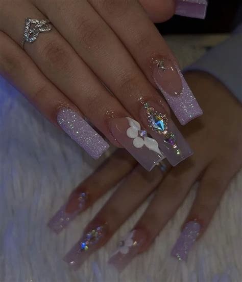 Pink Bling Nails Colored Acrylic Nails Acrylic Nails Coffin Pink