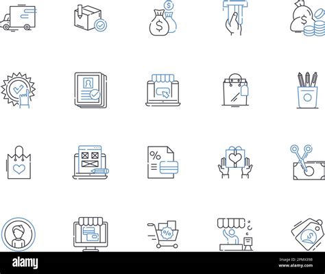 Shopper Outline Icons Collection Shopper Consumer Buyer Purchaser