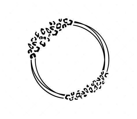 Circle Leopard Frame Svg Png Pdf Geometric Frame Svg