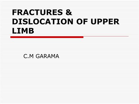 Solution Lect 1 Fracture Dislocation Of Upper Limb 1 Studypool