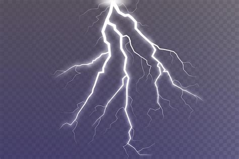 Premium Vector Set Of Lightning Magical And Bright Light Effect Thunderstorm With Lightning