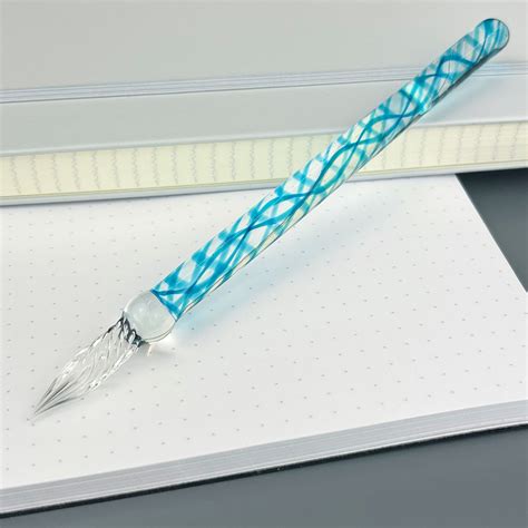 Jacques Herbin Straight Glass Dip Pen Bleu Calanque Atlas Stationers