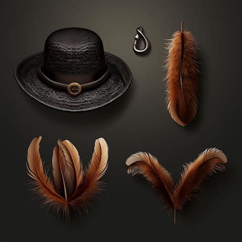 Premium Photo Set Of Shtreimel Hasidic Item Cultural Design Fur Hat