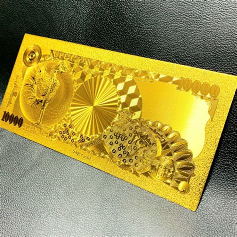 Yahooオークション フルゴールド1万円札1枚 金運up Gold24k 開運一