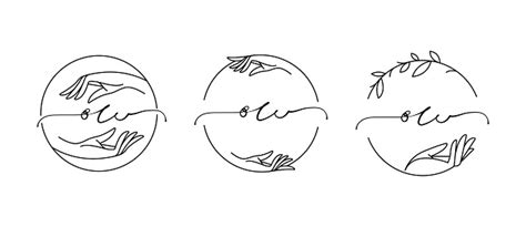 최소한의 선형 스타일의 여성 용 핸드 로고 세트 화장품 미용 스파 매니큐어 보석 가게를위한 벡터 로고 디자인 템플릿 로고에 대한 스톡 벡터 아트 및 기타 이미지 Istock