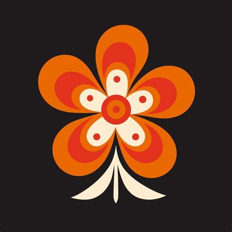 Premium Vector Seamless Colorful Single Flower Pattern