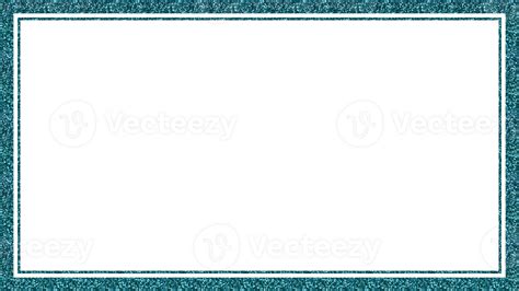 Teal Glitter Frame Rectangle Transparent PNG