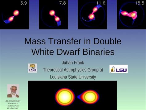 Ppt Mass Transfer In Double White Dwarf Binaries Dokumen Tips