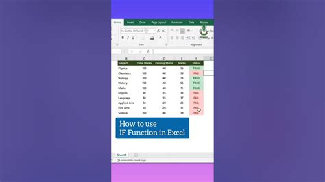 If Function 👉 How To Use If Formula In Microsoft Excel Msexcel Exceltricks Ifformula