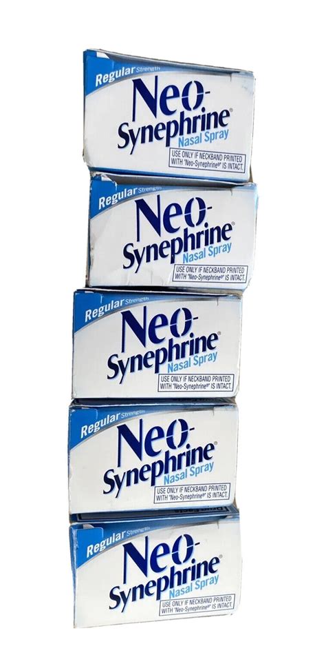 Neo Synephrine Cold Allergy Nasal Decongestant Spray 5oz Regular Lot