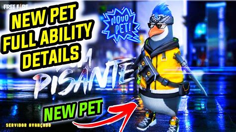 FREEFIRE NEW PENGUIN PET DETAILS FREE FIRE UPCOMING PENGUIN PET