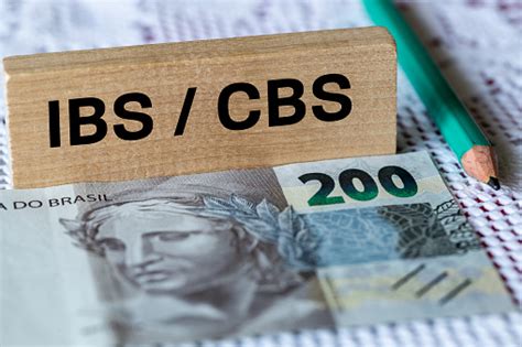 브라질 200 레알 지폐 나무 블록 Ibs Cbs 개념 브라질 세금 개혁 두 가지 수수료로 Vat의 단순화 지역 Ibs와 연방
