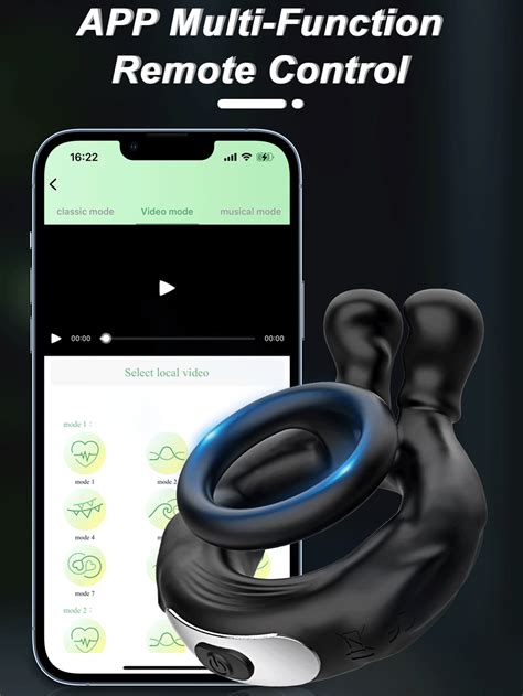 Vibrating Cock Ring Men Sex Toys Double Penis Ring Vibrator With 10