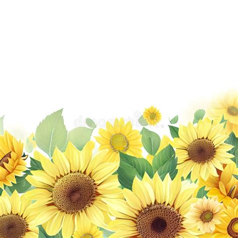 Vibrant Invitation Card Design With Blossomed Sunflower Illustration Ai