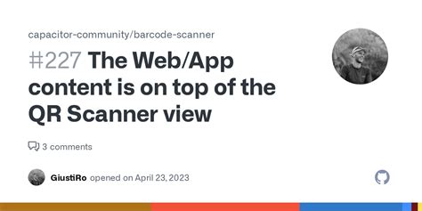 The Web App Content Is On Top Of The QR Scanner View Issue 227