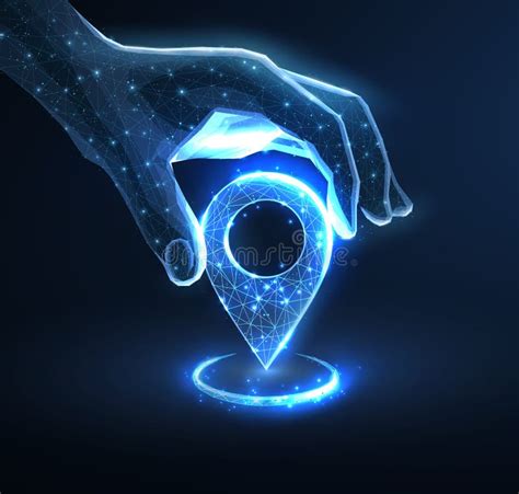 Digital Hand Set Location On Map With Pin Ai Technology In Gps Innovation Delivery Stock
