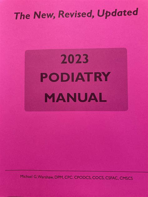 2023 Podiatry Coding Manual Book Format — Dr Mike The Coder