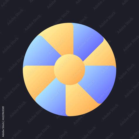 Hue Color Flat Gradient Fill Ui Icon For Dark Theme Palette Wheel