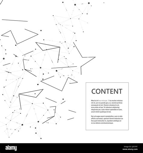Vector Molecules Background With Connected Dots And Lines Stock Vector Image Art Alamy