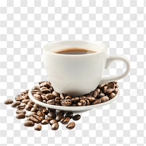 접시에 콩을 얹은 커피 한잔 컵 커피 콩 Png 일러스트 및 이미지 에 대한 무료 다운로드 Pngtree