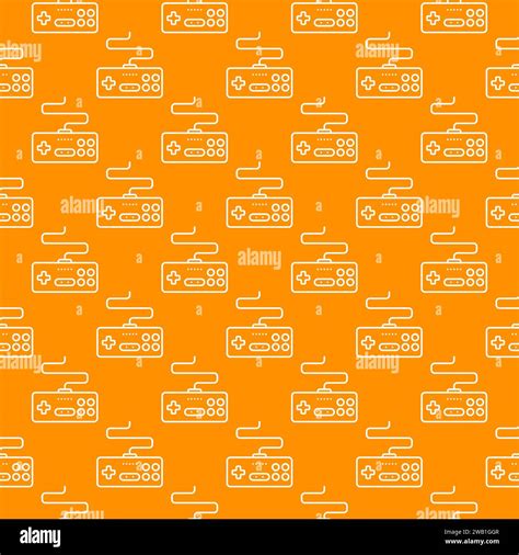 retro video game controller vector controlling wired device concept