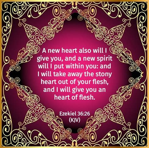 Ezekiel 3626 Bible Verse In Ornate Frame