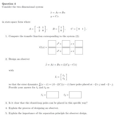 Question Consider The Two Dimensional System Chegg