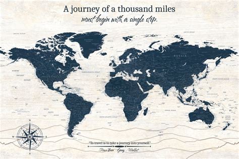 A Journey I Push Pin World Map Pineapple Licensing