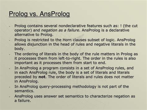 Ppt Answer Set Programming Overview Powerpoint Presentation Free