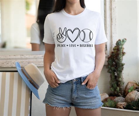Peace Love And Baseball Svg Png Baseball Mom Peace Sign And Heart
