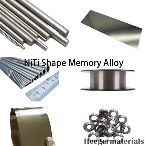 NiTi Shape Memory Alloy Rod Plate Customized Parts Nitinol Alloy