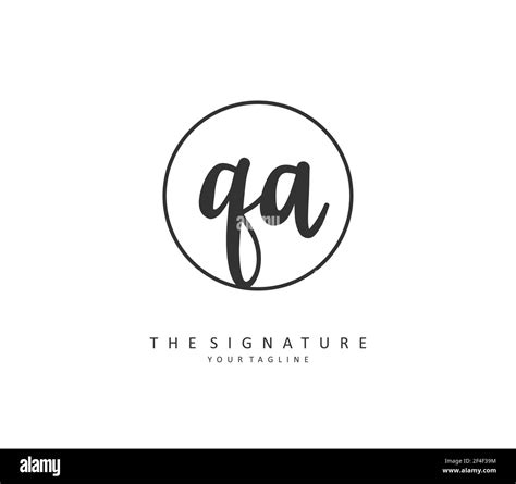 Q A QA Initial Letter Handwriting And Signature Logo A Concept Handwriting Initial Logo With