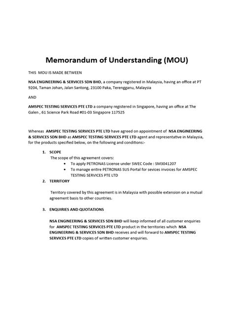 Memorandum Of Understanding Pdf Arbitration Breach Of Contract