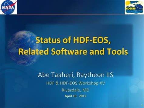 PPT Status Of HDF EOS Related Software And Tools PowerPoint Presentation ID 3405802