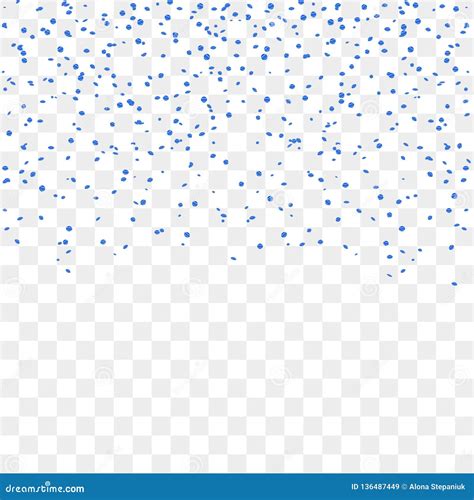 Blue Confetti Celebration Isolated Transparent Background Stock Vector