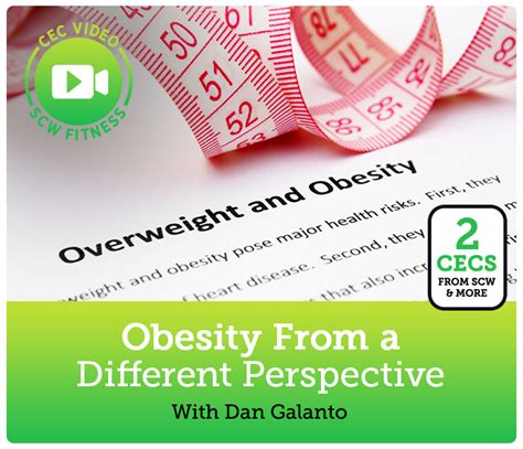 Cec Video Course Obesity From A Different Perspective Scw Fitness