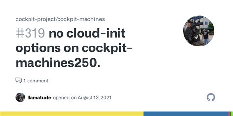No Cloud Init Options On Cockpit Machines250 · Issue 319 · Cockpit